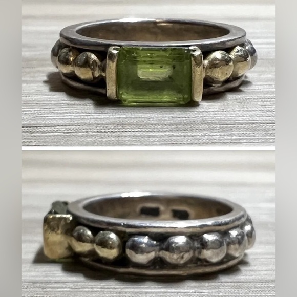 LAGOS | Jewelry | Vintage Lagos Sterling Silver 8k Yellow Gold Peridot ...